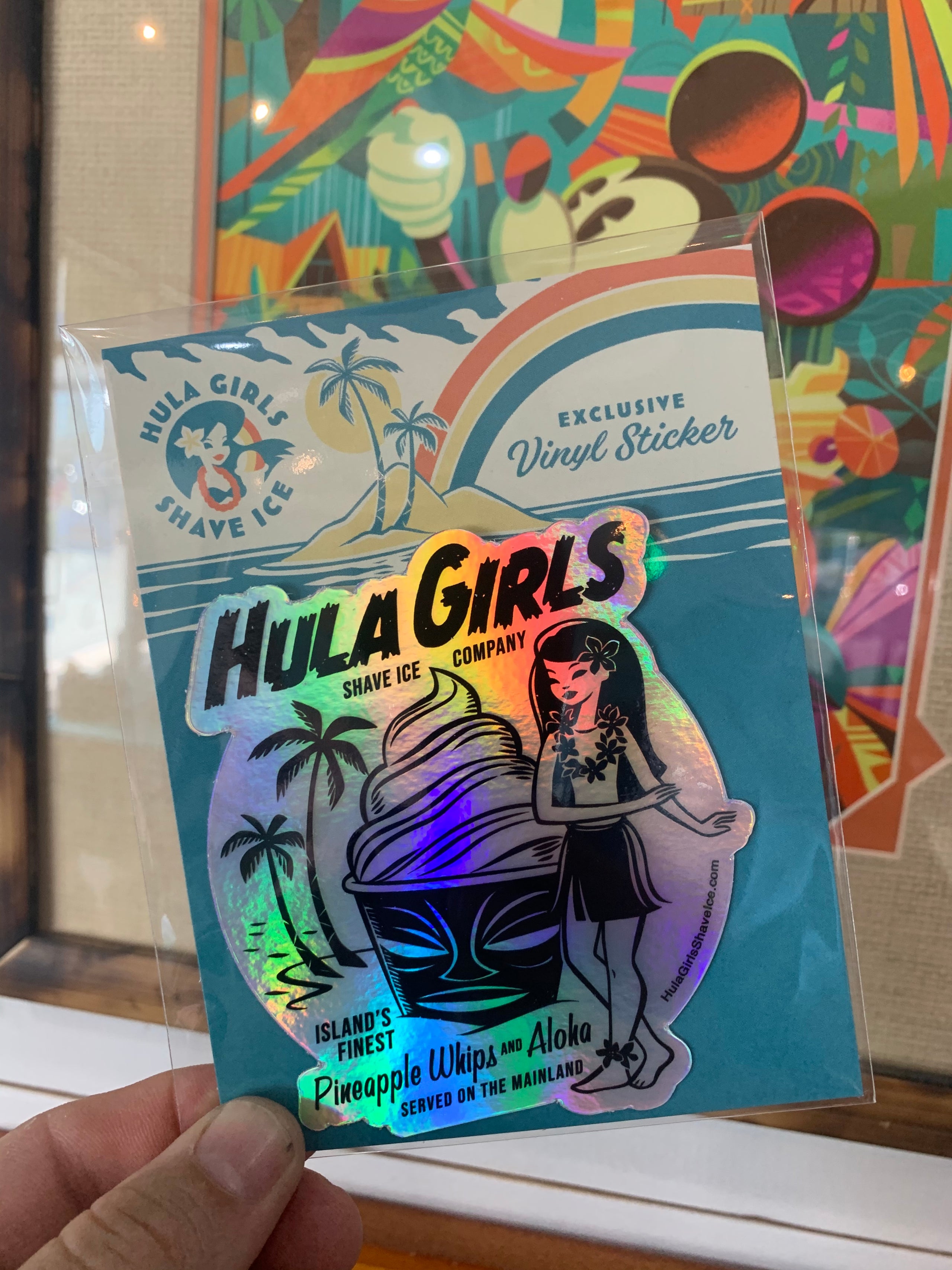 Jeff Granito Hula Girls Sticker | Hula Girls Shave Ice and Ice Cream